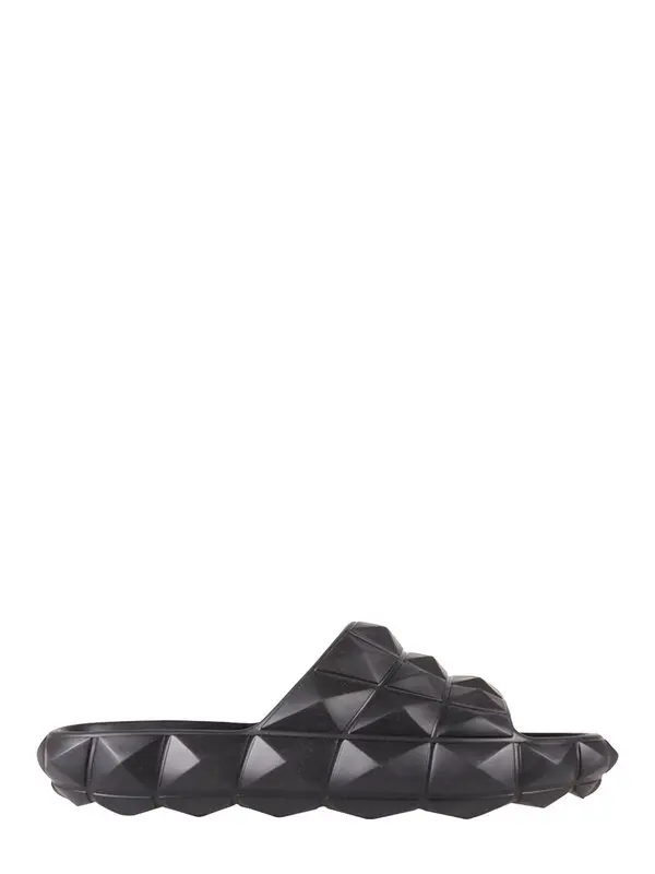 Valentino Garavani Bedford Studded Rubber Slides - Black