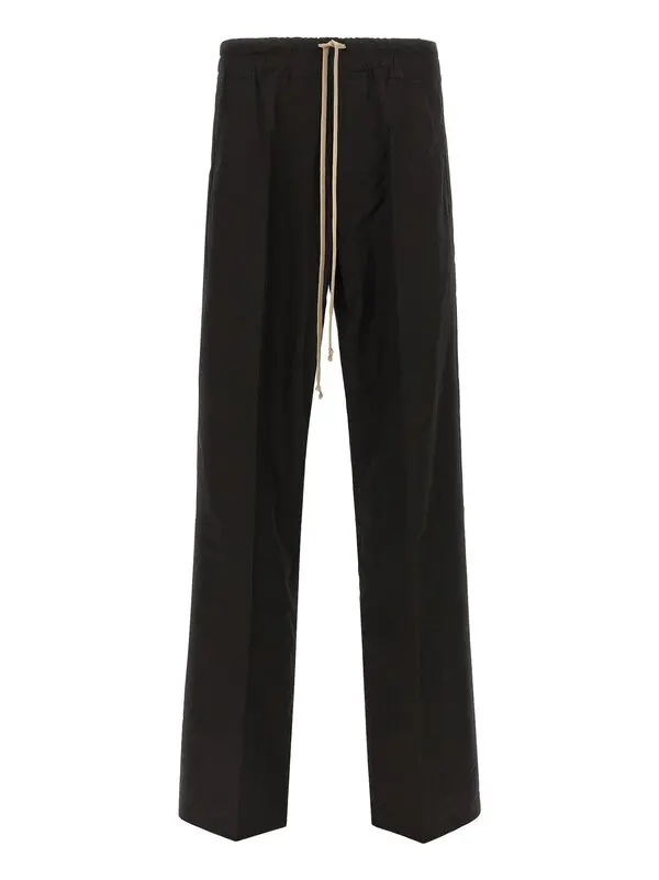 Rick Owens Dietrich Drawstring Cotton Pants - Black
