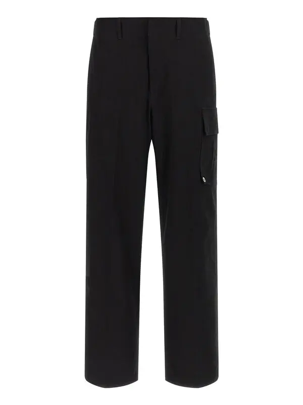 Fendi Gabardine Cargo Trousers - Black