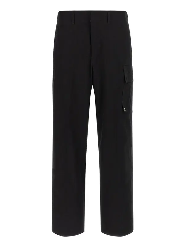 Fendi Gabardine Cargo Trousers - Black