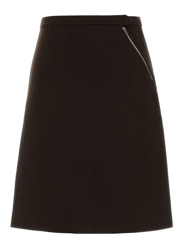 Miu Miu Stretch Viscose Blend Skirt - Brown