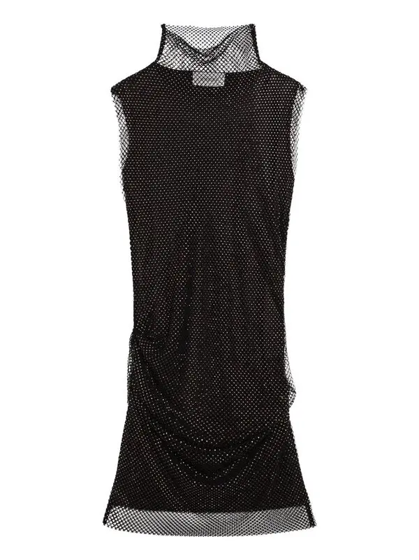 Sportmax Sleeveless Mesh Mini Dress - Black