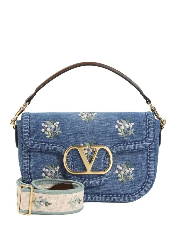 Valentino Garavani Leather Shoulder Bag - Blue