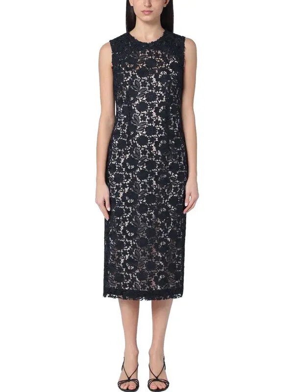 P.a.r.o.s.h Lace Midi Dress - Blue