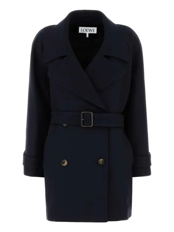 Loewe Wool Blend Coat - Blue
