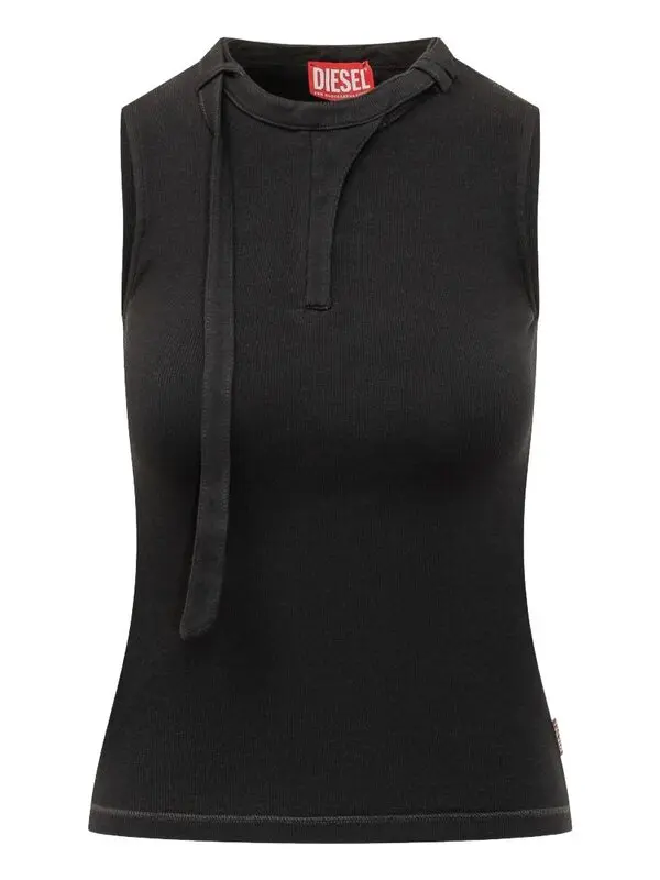 DIESEL® Ribbed Knit Sleeveless Top - Multicolor
