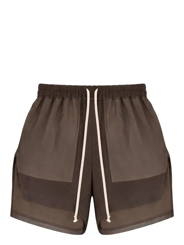 Rick Owens Silk Boxer Shorts - Brown