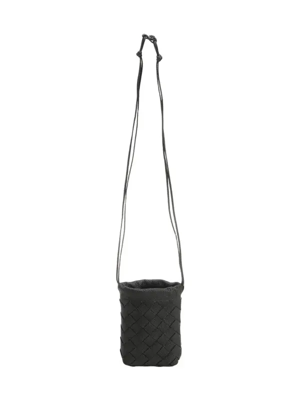 Bottega Veneta Vertical Dustbag In Intrecciato Calfskin - Black