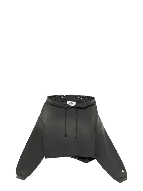 GOLDEN GOOSE Cropped Hoodie With Printed Detailing - Multicolor
