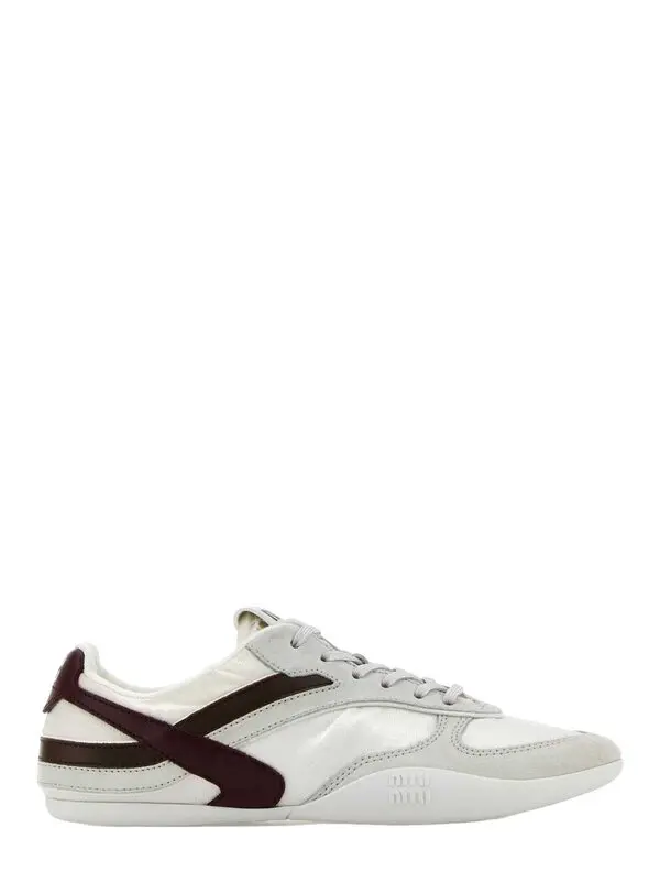 Miu Miu Two-tone Tech Fabric And Suede Gymnasium Sneakers - Multicolor