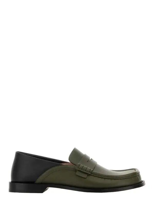 Loewe Two-tone Leather Campo Flap Loafers - Multicolor