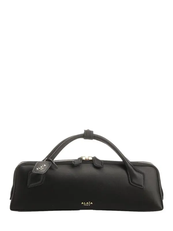 Alaïa Teckel" Silk Satin Clutch - Black