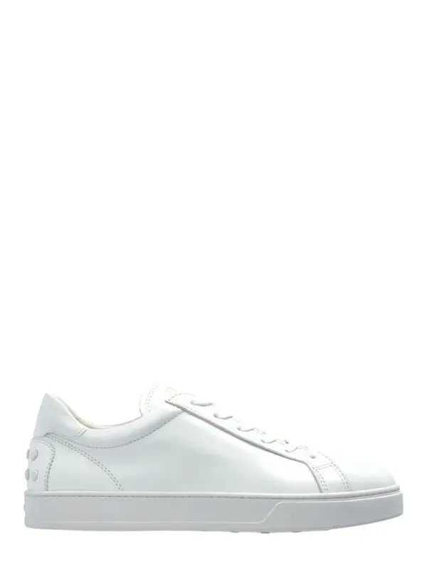 TOD'S Lace-up Leather Sneakers With Chunky Rubber Sole - Multicolor