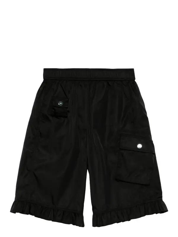 GANNI Cargo Shorts With Ruffle Hem - Multicolor