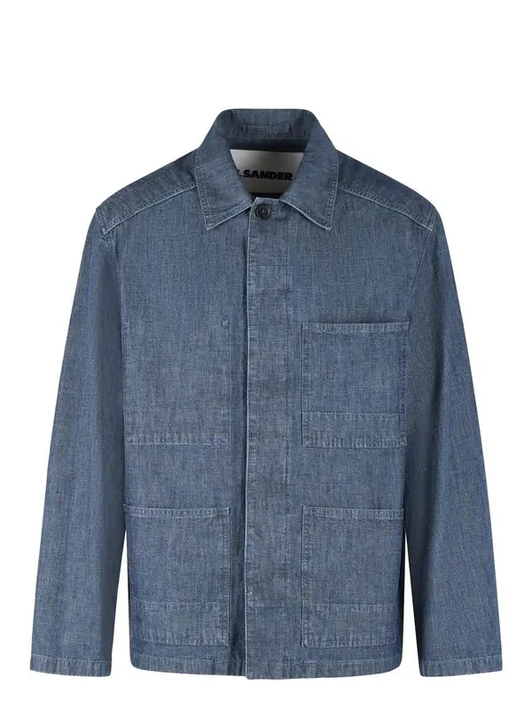 JIL SANDER Denim Cotton Jacket - Blue