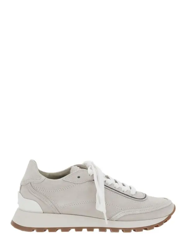 Brunello Cucinelli Leather Lace-up Sneakers - Multicolor