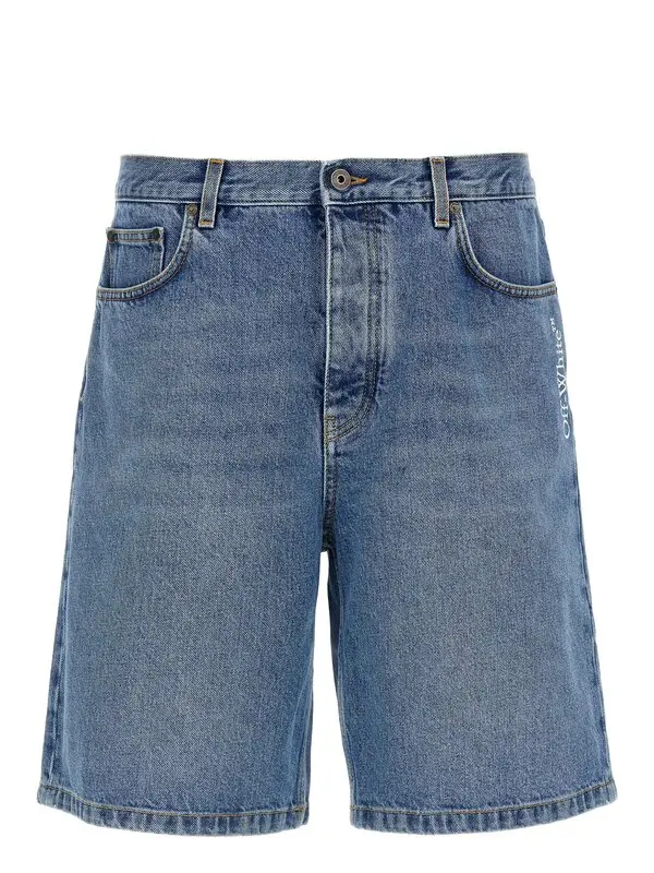 Off-White Half Arrow" Bermuda Shorts - Blue