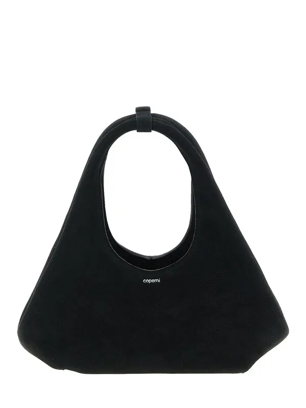 Coperni Folded Mini Suede Handbag - Black