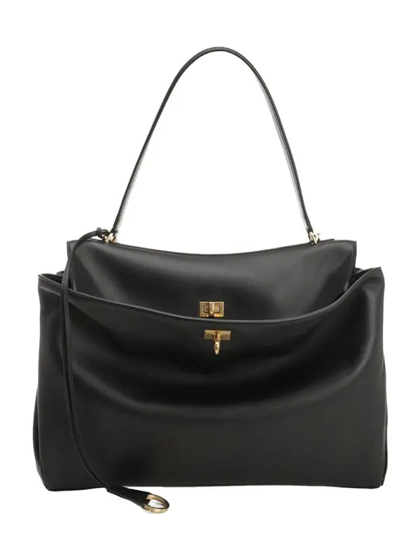 Balenciaga Large Rodeo Bag In Smooth Calfskin - Black