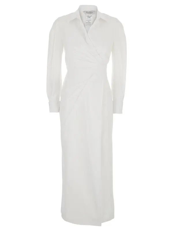 Max Mara Long Sleeve Cotton Twill Dress - Multicolor