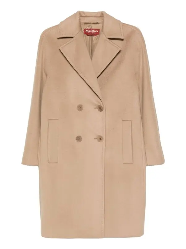 Max Mara Double-breasted Wool Coat - Multicolor