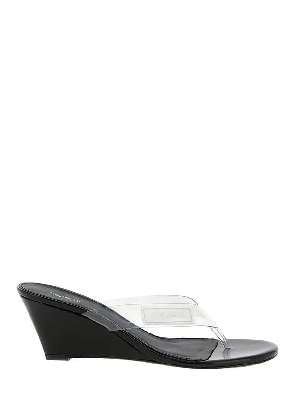 Coperni Logo Patch Wedge Thong Sandals - Multicolor