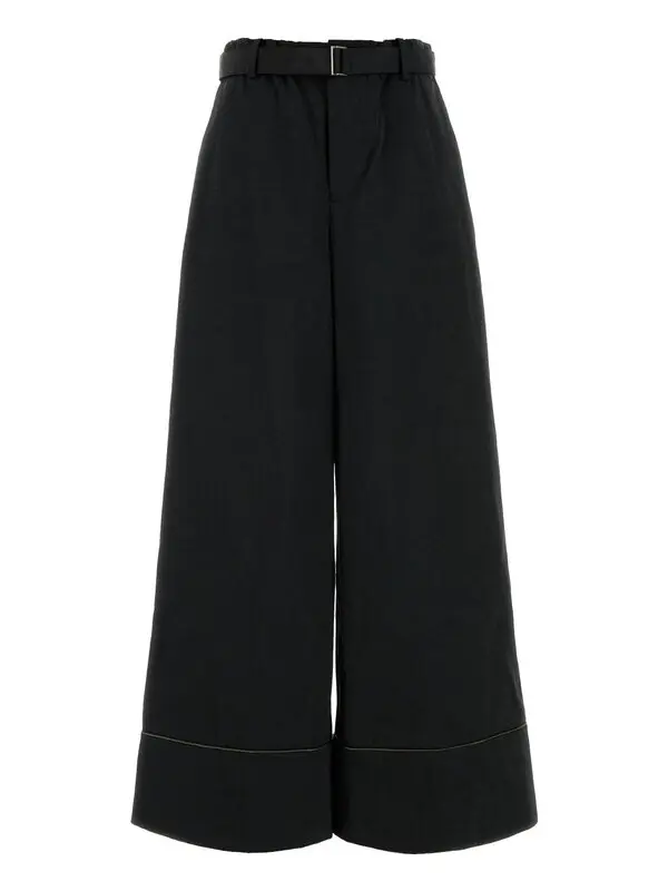 Sacai Faux Suede Wide Leg Pants - Multicolor