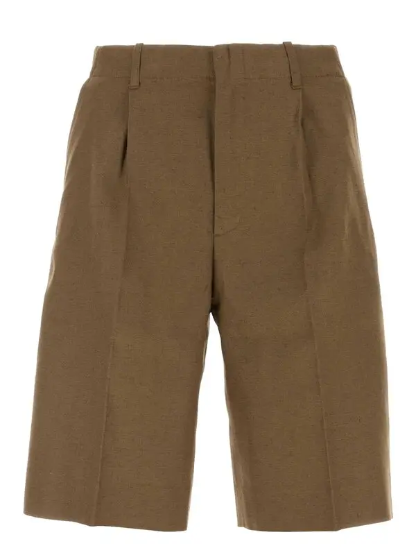 Our Legacy Cotton Blend Bermuda Shorts - Brown