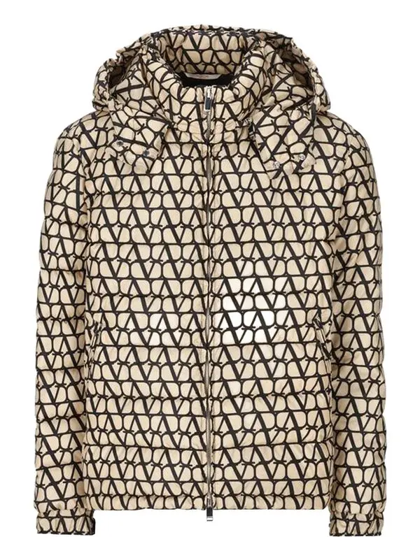 Valentino Garavani Toile Iconographe Down Jacket - Cream