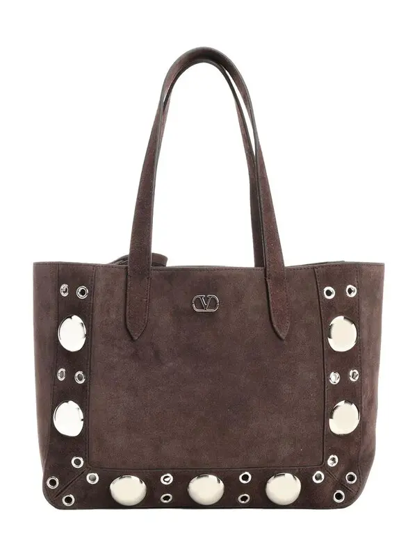 Valentino Garavani Nellcôte Suede Shopping Bag - Brown