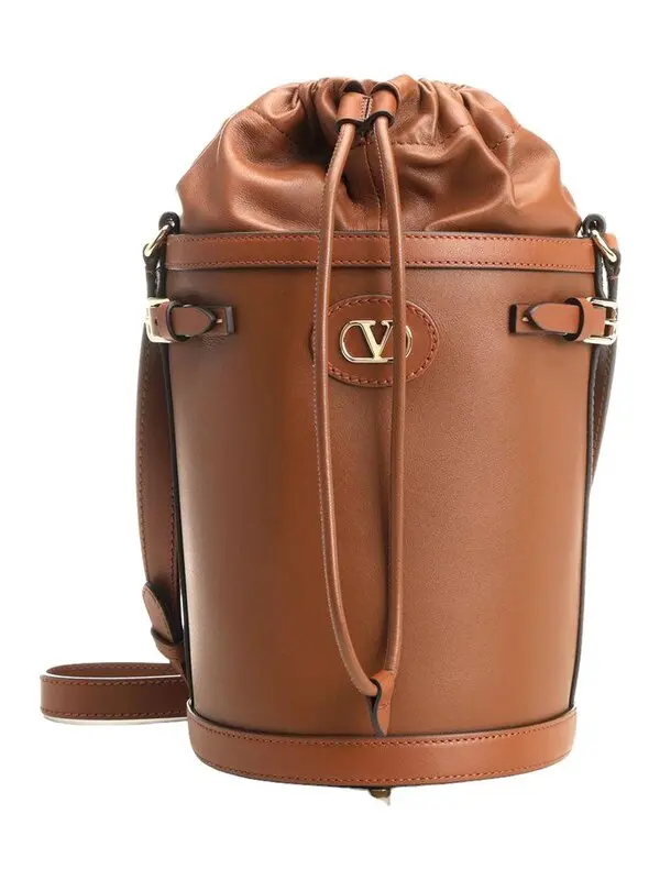 Valentino Garavani Vlogo Signature Bucket Bag - Brown