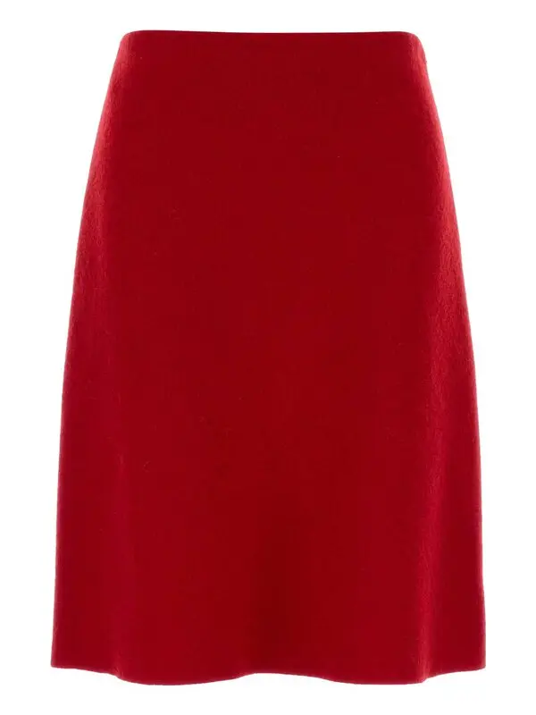 Miu Miu Flannel Skirt - Red