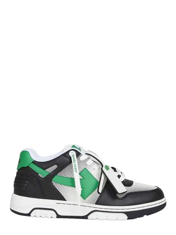 Off-White Black And Green Out Of Office Calf Gradient Sneakers - Multicolor