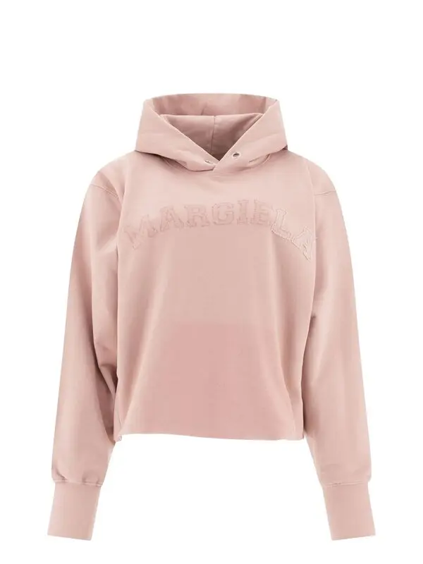 MAISON MARGIELA Cotton Logo Hoodie - Pink