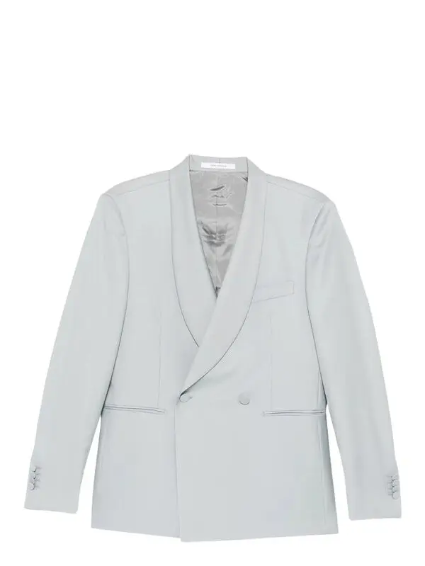 Tagliatore Double-breasted Blazer With Classic Lapels - Gray