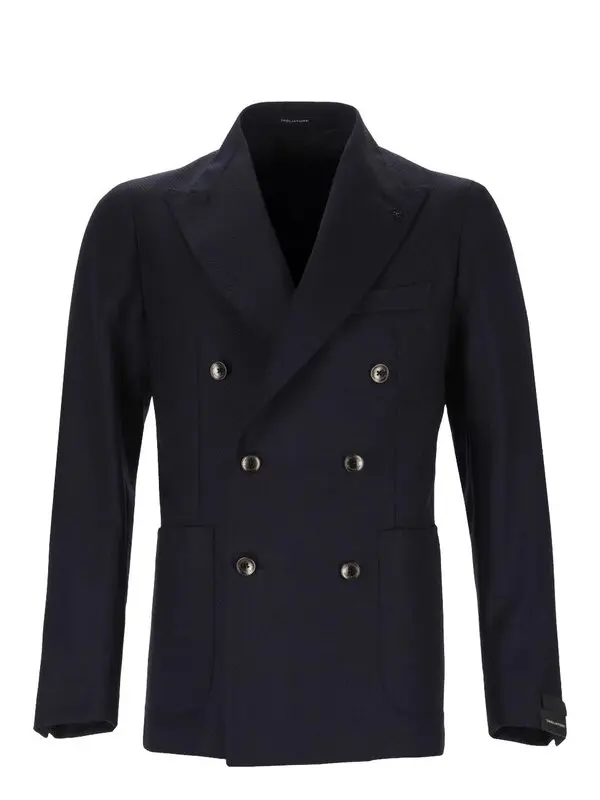 Tagliatore Montecarlo Double Breasted Jacket - Blue
