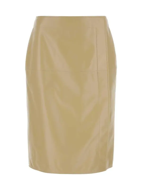 Bottega Veneta Leather Skirt - Brown