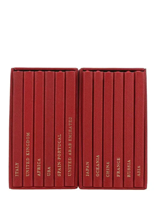 Prada Leather Notebook Set - Red
