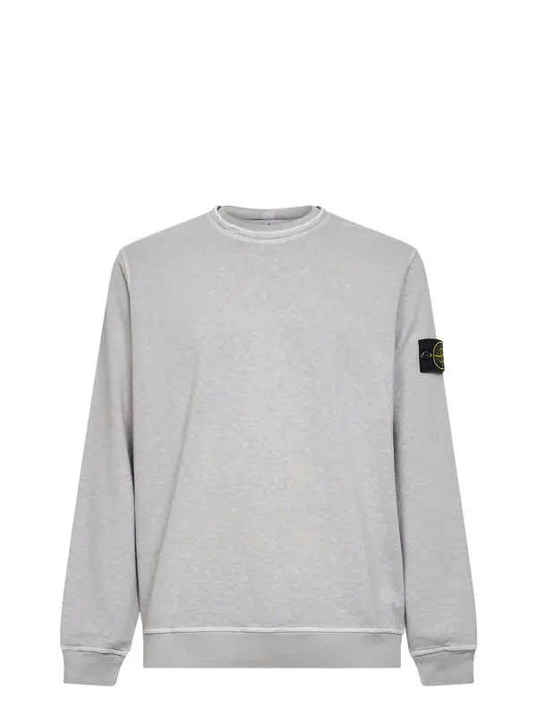 Stone Island Malfilé Cotton Sweatshirt With Slub Effect - Multicolor