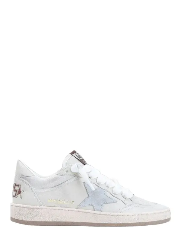 GOLDEN GOOSE Ball Star Leather Sneakers With Leopard Accents - Multicolor