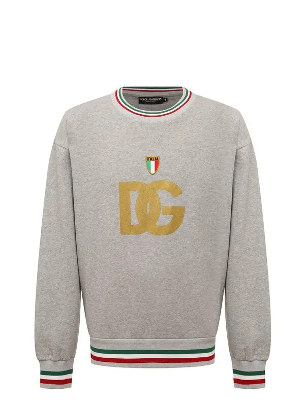 Dolce & Gabbana Dg Logo Crewneck Sweatshirt - Gray