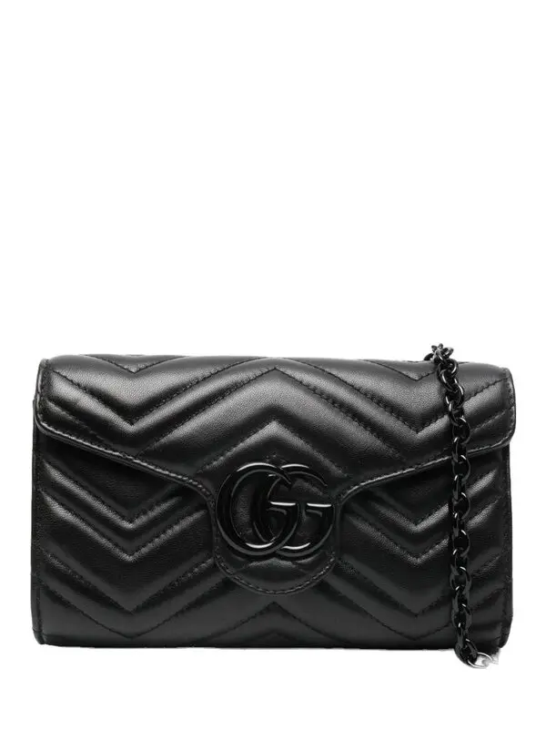 Gucci Gg Marmont Leather Wallet On Chain - Multicolor