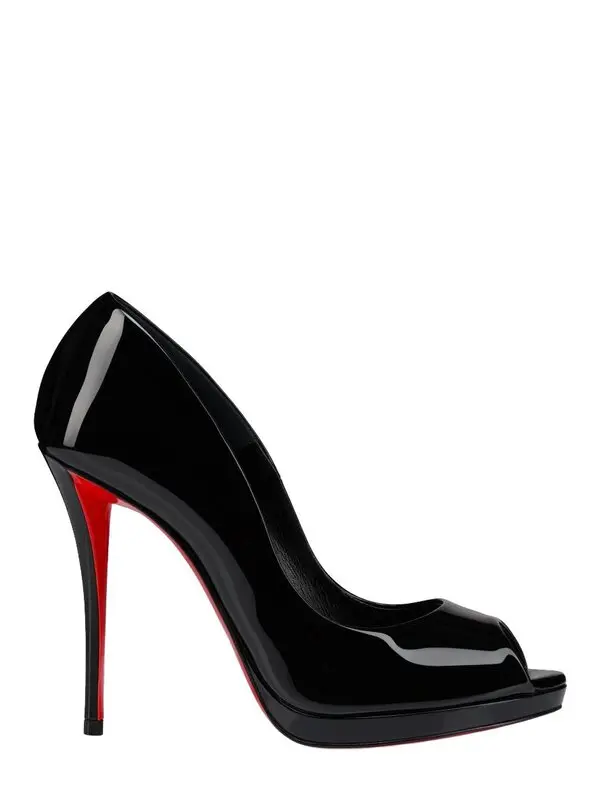 CHRISTIAN LOUBOUTIN Lady Z Patent Leather Peep-toe Pumps - Multicolor