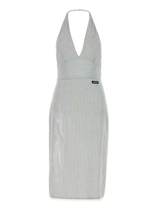 Miu Miu Printed Halter Neck Dress - Multicolor