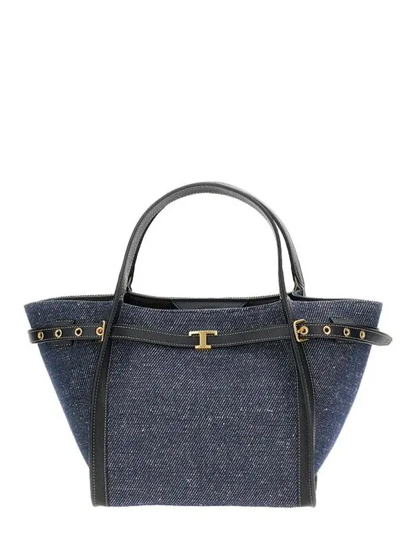 TOD'S Small Fabric Shopping Bag - Multicolor