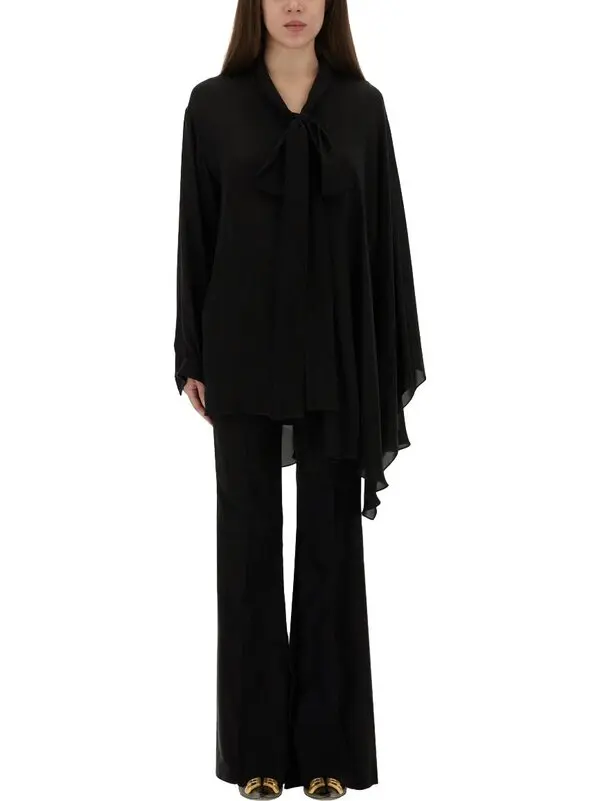 Balenciaga Blouse With Scarf Detail - Black