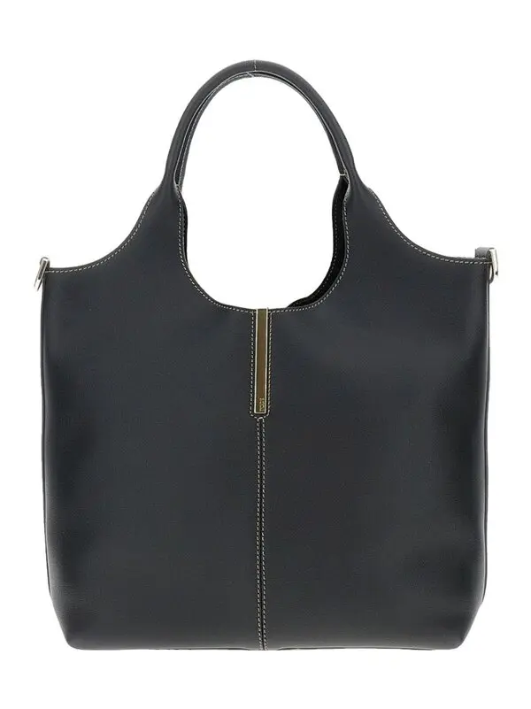 TOD'S Leather Tote Bag With Removable Shoulder Strap - Multicolor