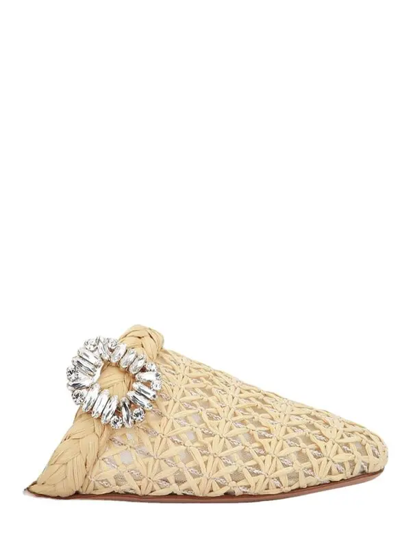 ROGER VIVIER Bab Viv Strass Buc Raffia Sling - Multicolor