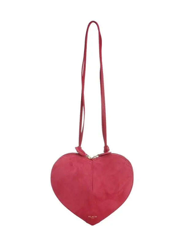 Alaïa Le Cœur" Bi-material Heart Bag - Red