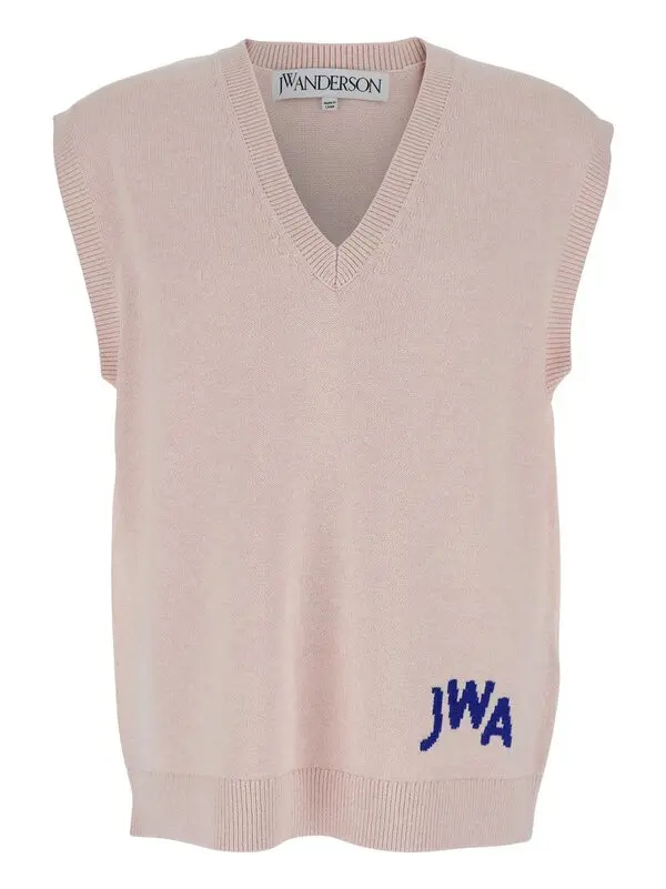JW Anderson Cotton Cashmere Blend Vest - Multicolor